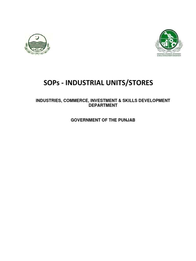 SOPs FOR INDUSTRIAL UNITS AND SHOPS | PDF | Public Toilet | Hand Washing