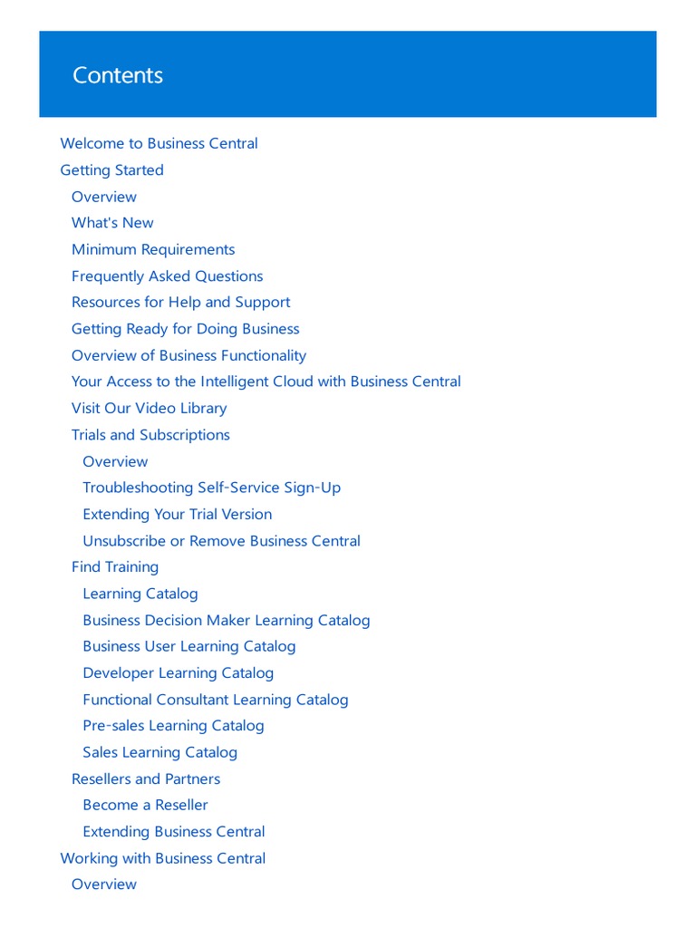 Getting Started With Dynamics 365 Business Central PDF | PDF | Value ...