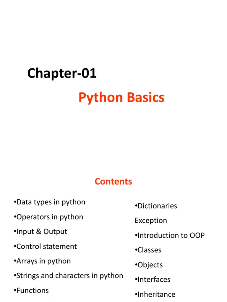 Python Basics | PDF | Python (Programming Language) | String (Computer Science)