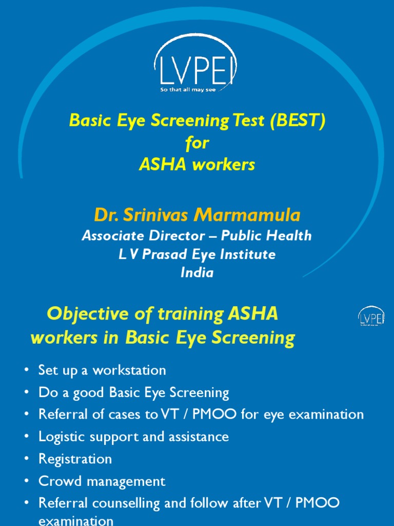 Basic Eye Screening Test - Final | PDF | Eye | Ophthalmology