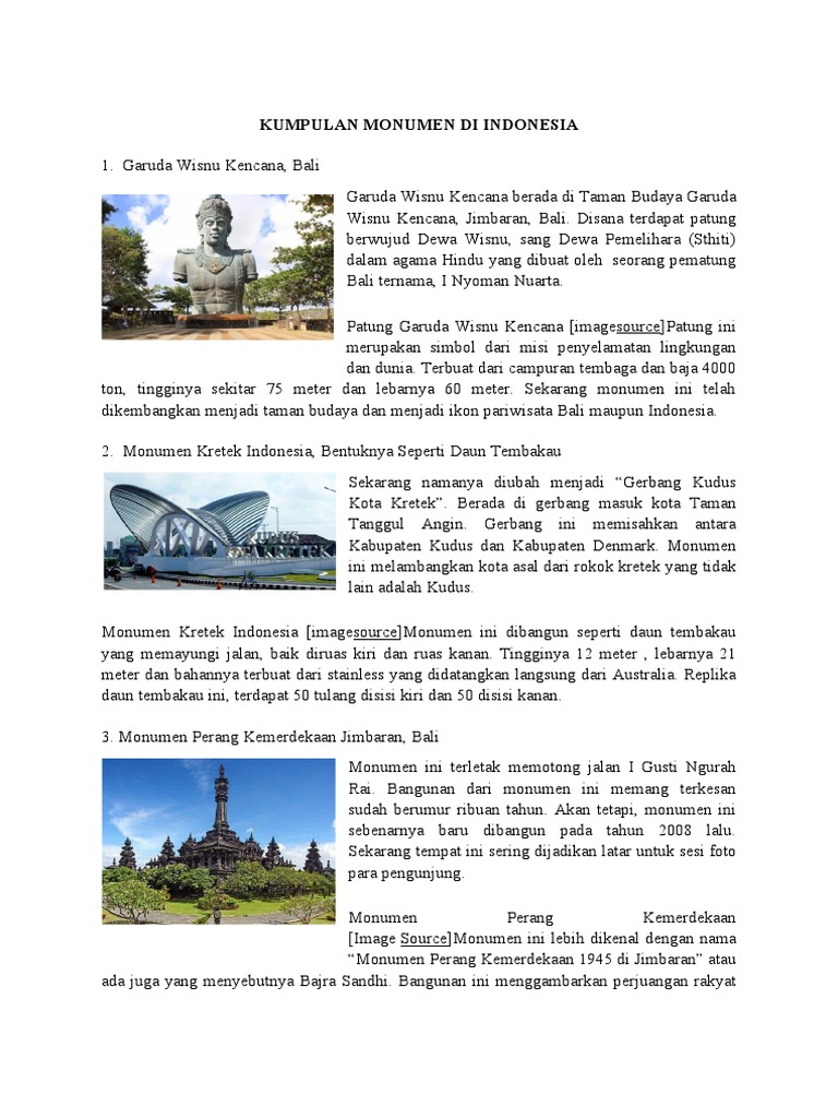 Monumen Bersejarah di Indonesia | PDF