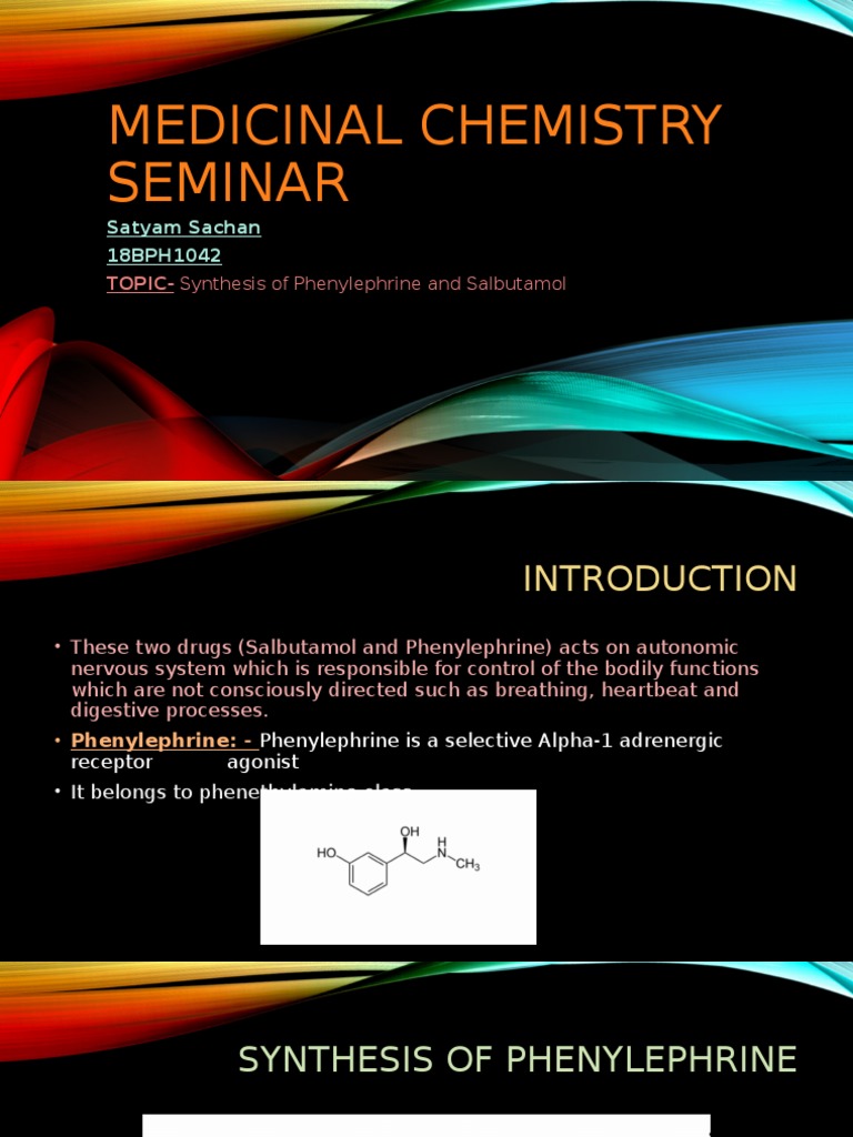 Synthesis of Salbutamol and Phenylephrine | PDF | Pharmacology | Drugs