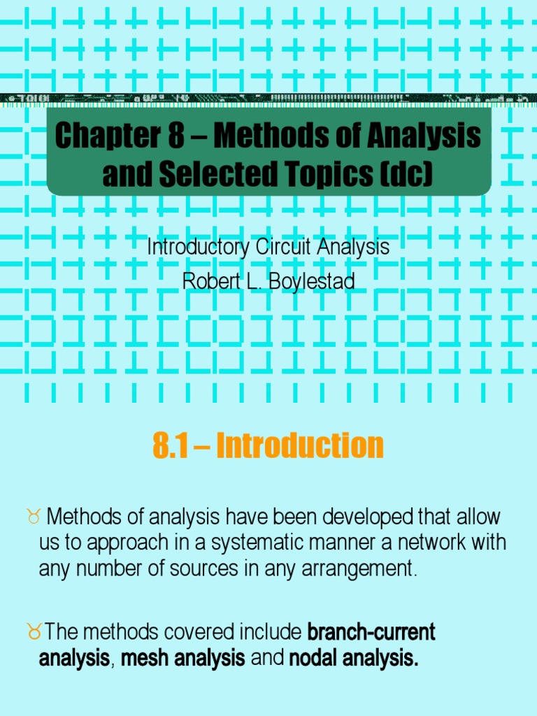 Chapter 8 - Methods of Analysis and Selected Topics (DC) : Introductory ...