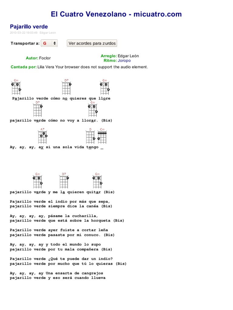 Pajarillo Verde | PDF