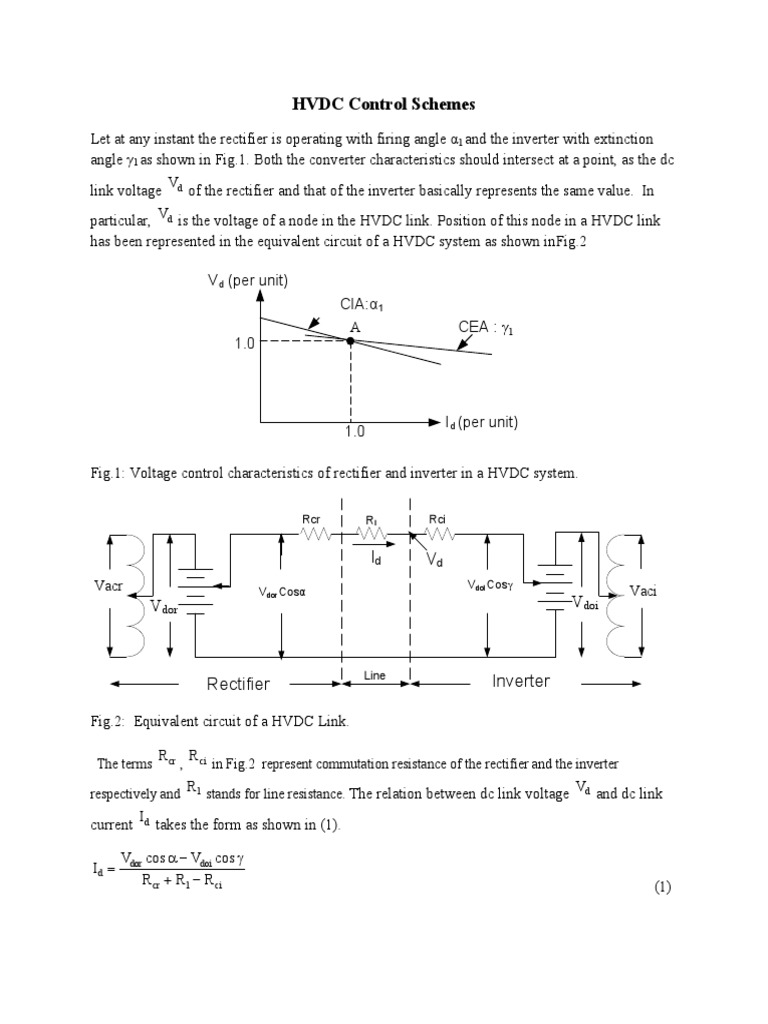 HVDC Control Schemes Explained | PDF | Rectifier | High Voltage Direct ...
