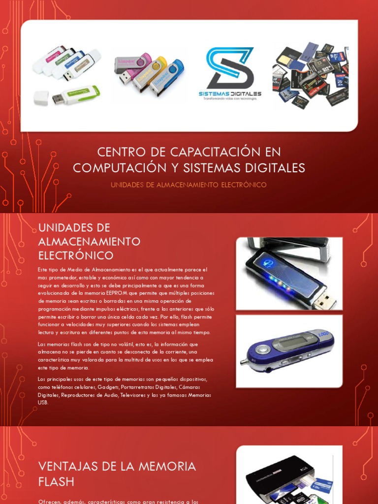 A-Unidades de Almacenamiento Electronico | PDF | Memoria de sólo ...