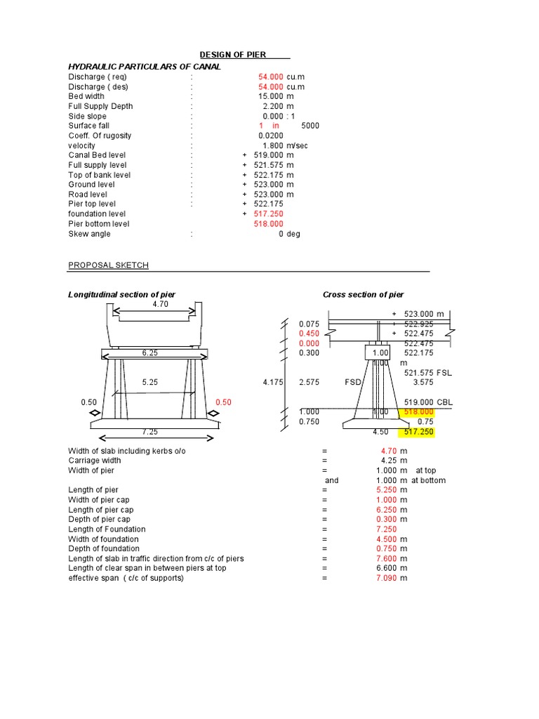 3) Pier Design Final | PDF | Shear Stress | Bending