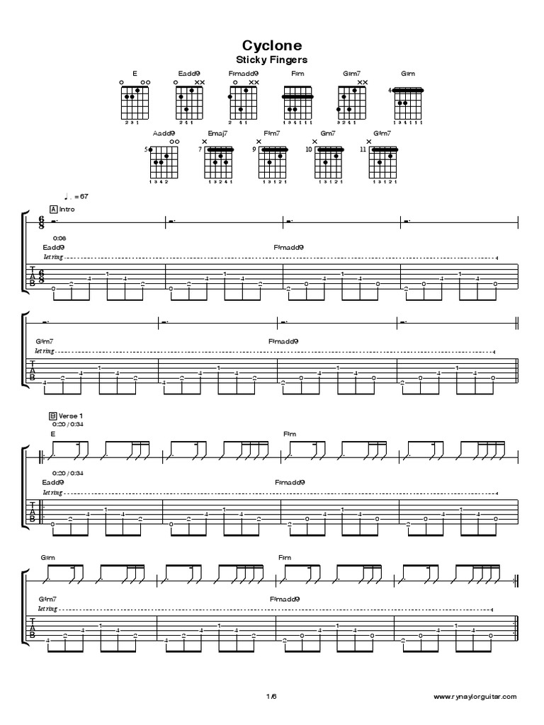 Cyclone PDF | PDF | Songs | Musical Compositions