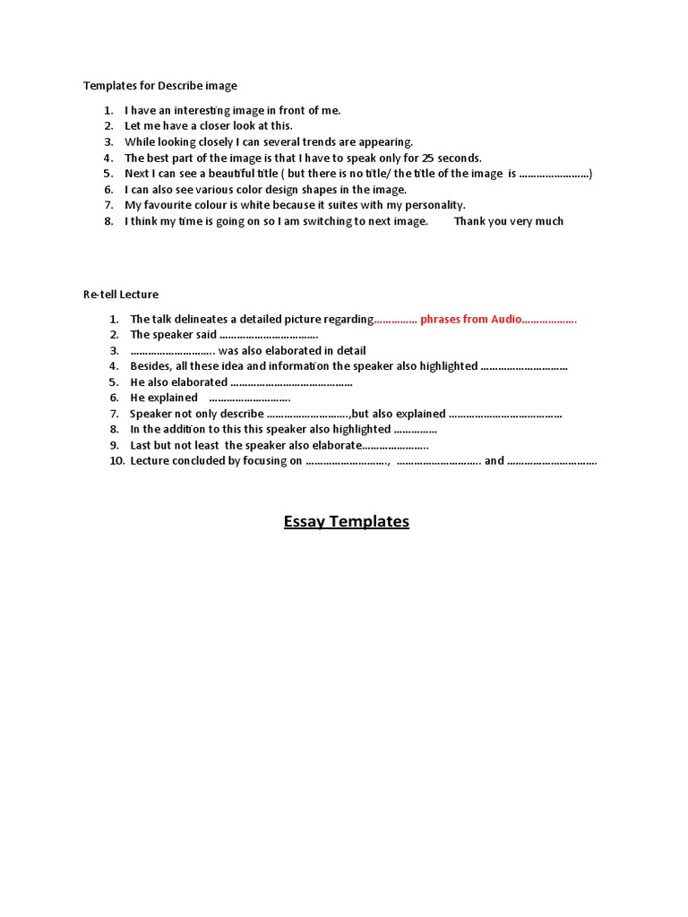 Templates For PTE Class | PDF | Cognitive Science | Cognition