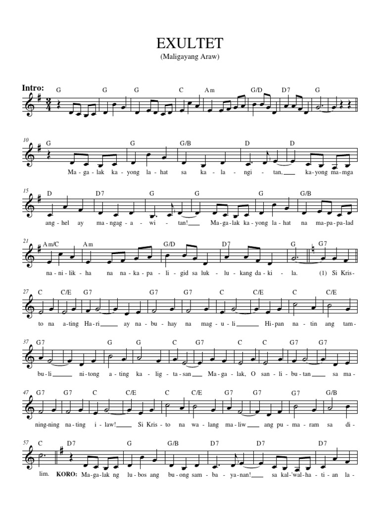 Exultet Maligayang Araw PDF | PDF