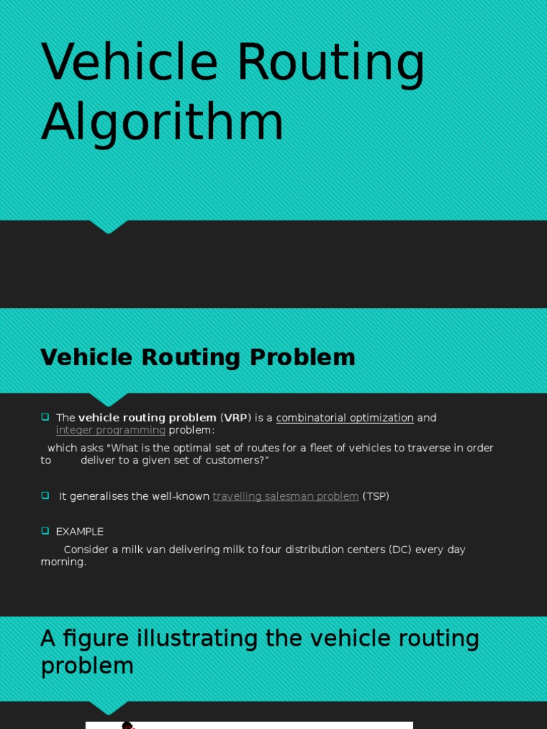 Vehicle Routing Algorithm SCM | PDF | Discrete Mathematics | Algorithms ...