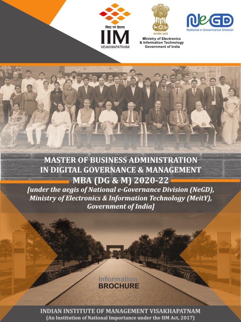 MBA in Digital Governance at IIM Visakhapatnam | PDF | Economies | Business