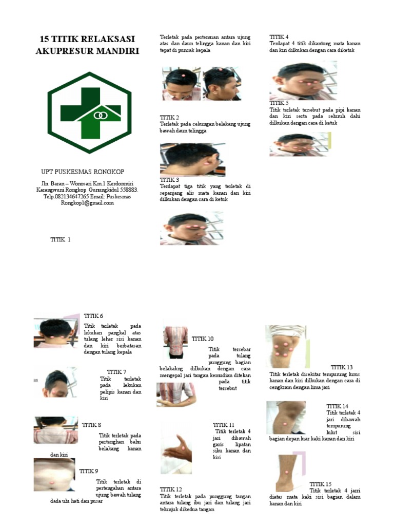 AKUPRESUR 15 Titik Umum Leaflet | PDF