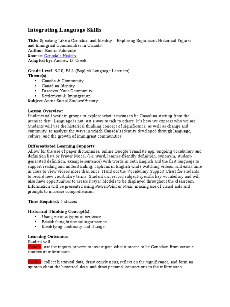 Integrating Language Skills | PDF | Multiculturalism | Educational ...