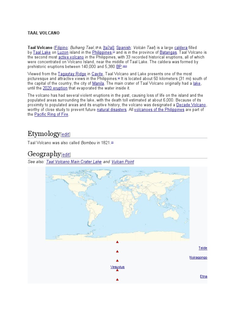 Etymology Geography | PDF | Volcanic Landforms | Volcano