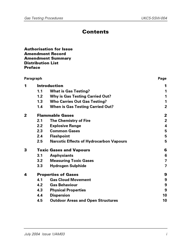 Gas Testing Procedures Overview | PDF | Combustion | Liquefied ...