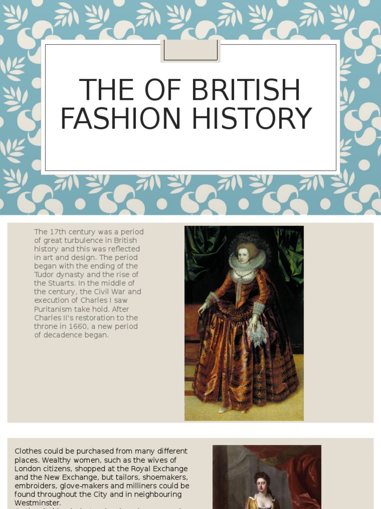 The of British Fashion History | PDF | Dress | Clothing