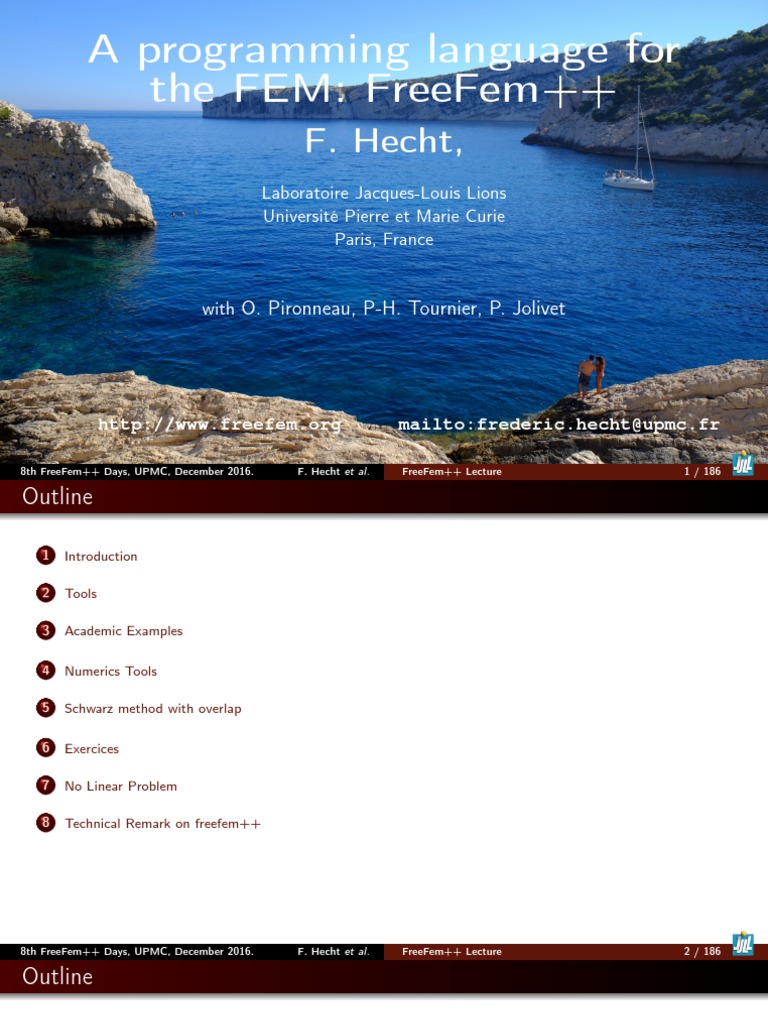 A Programming Language For The Fem: Freefem++: F. Hecht | PDF | Finite ...