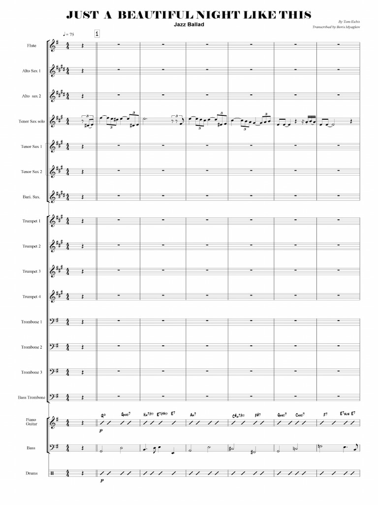 Just A Beautiful Night Like This - Solo Tenor PDF | PDF