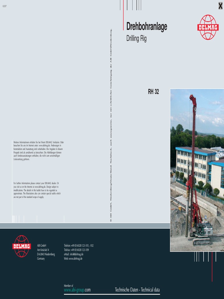 Delmag Drilling Rig RH 32 | PDF | Science | Science And Technology
