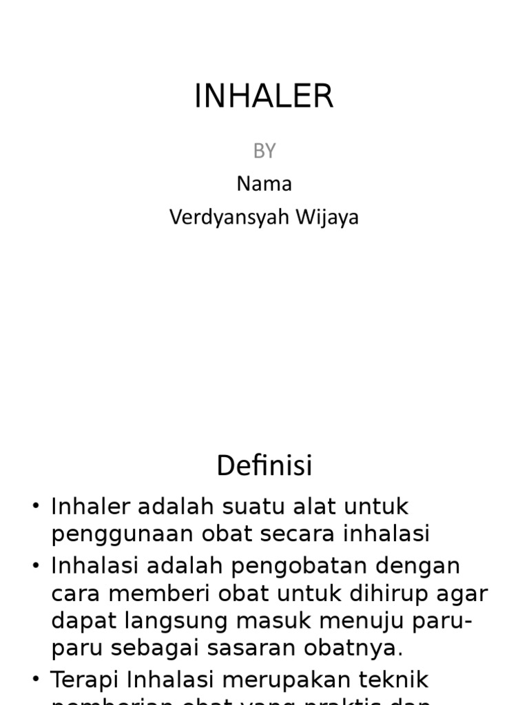 Panduan Lengkap Penggunaan Inhaler | PDF