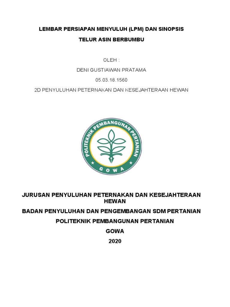 LPM & Sinopsis Penyuluhan | PDF