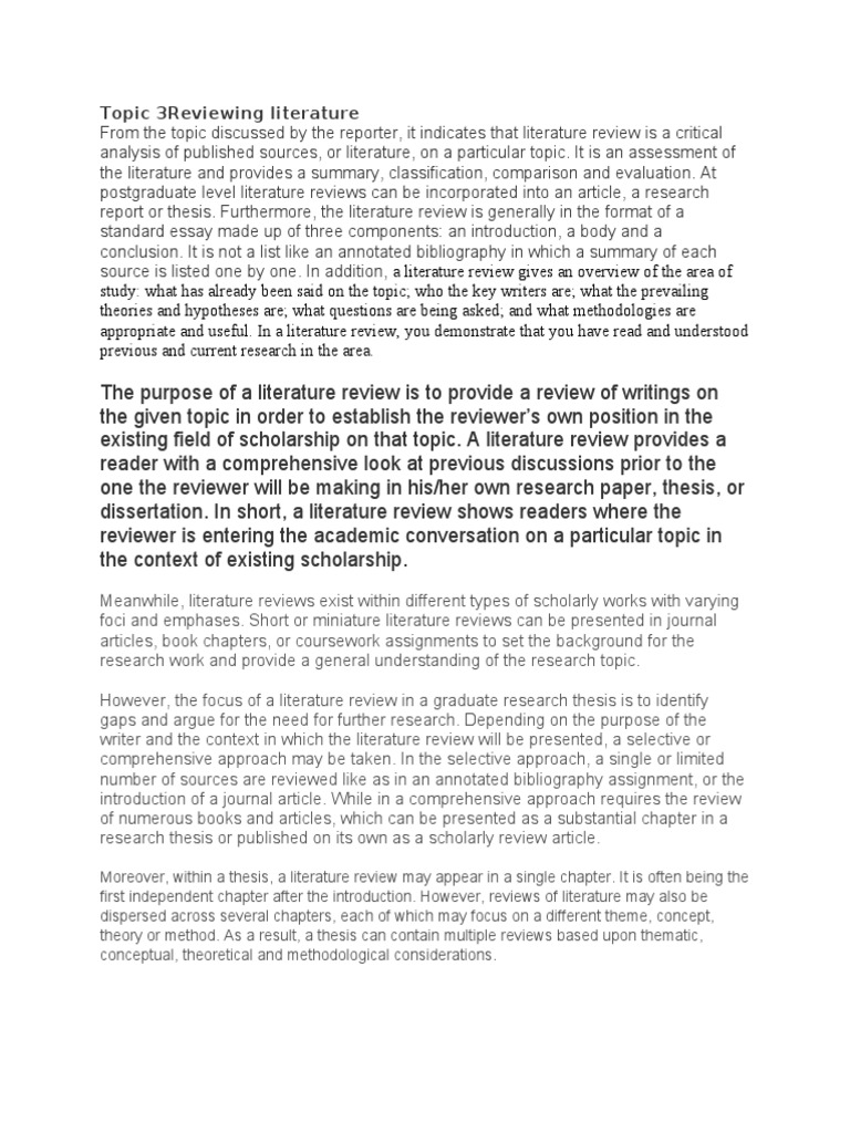 Reflection Paper | PDF | Literature Review | Thesis