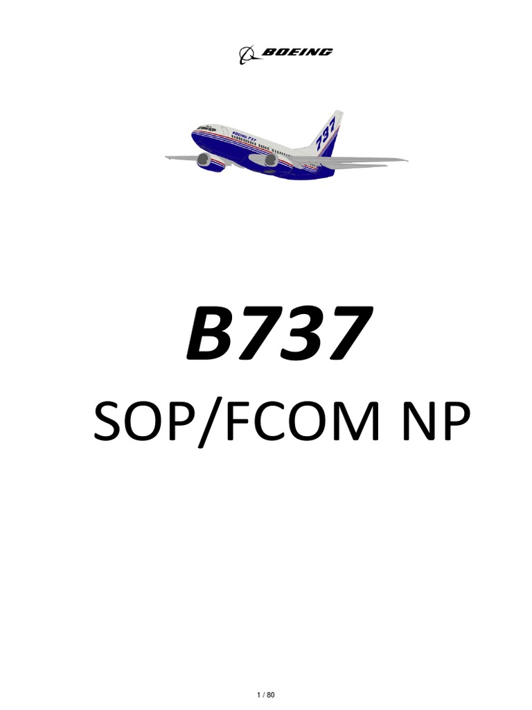 Manuel de procédures B737 SOP/FCOM | PDF | Maison et jardin | Ordinateurs
