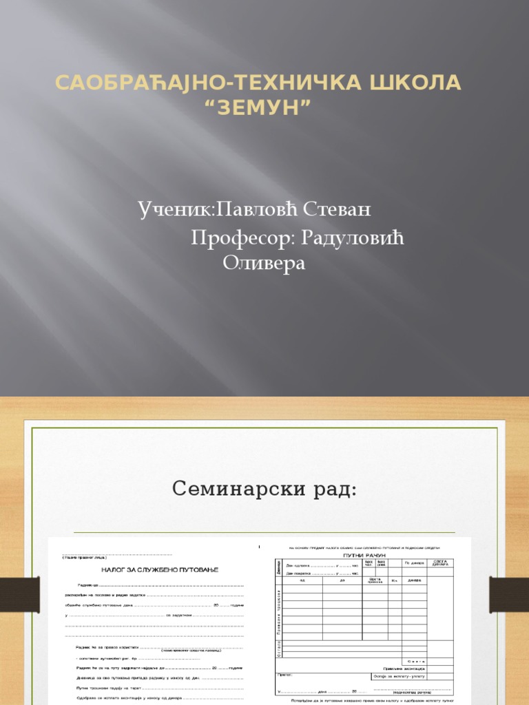 Dokumenta Putni Nalog | PDF