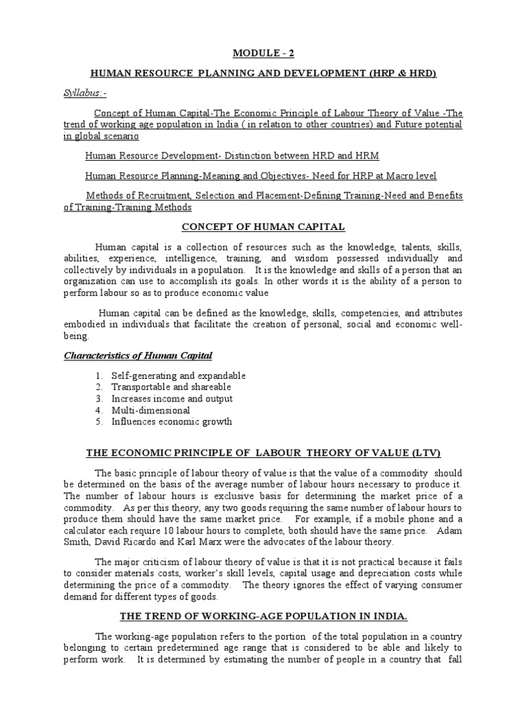 MODULE 2 HRP and HRD | PDF | Human Resources | Human Resource Management
