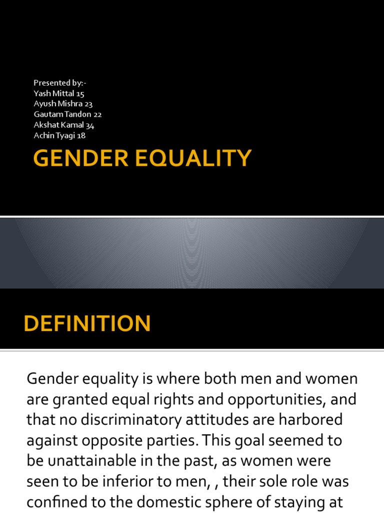 Gender Equality | PDF