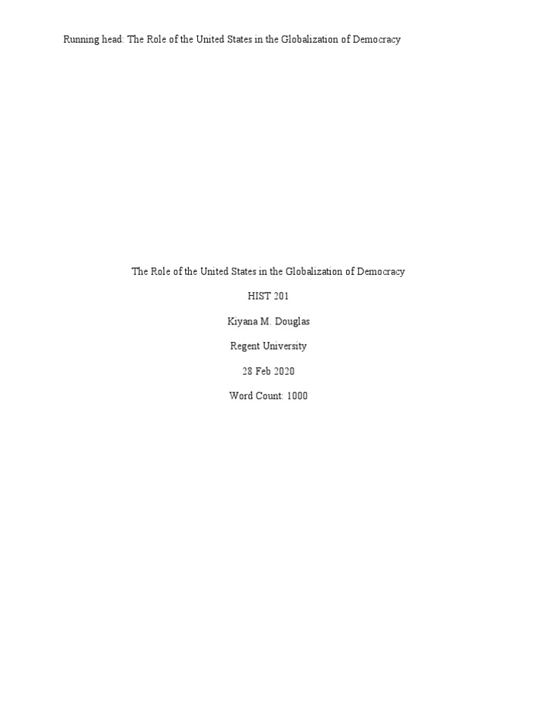 Globalization of Democracy | PDF | Democracy | Political Ideologies