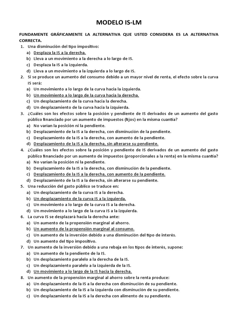 Modelo Islm | PDF | La política monetaria | Deuda gubernamental