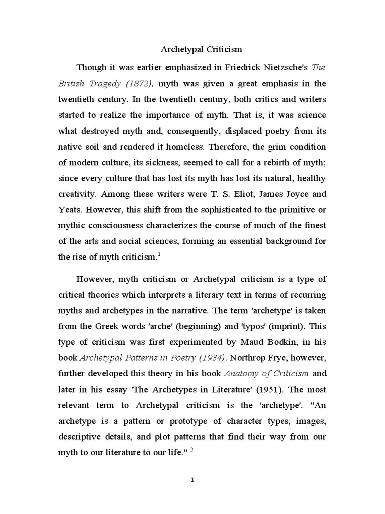 An Introduction to Archetypal Criticism: Analyzing Literature Through ...