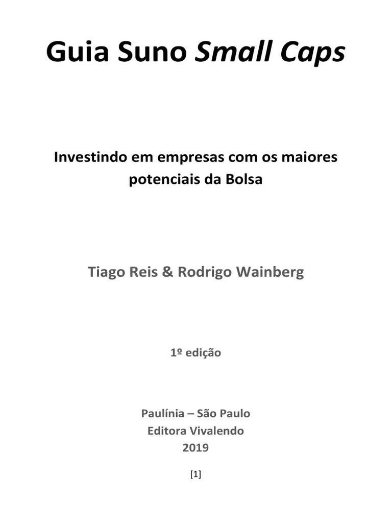 Guia para investir em empresas com alto potencial de crescimento: Small Caps | PDF | Mercadoria ...