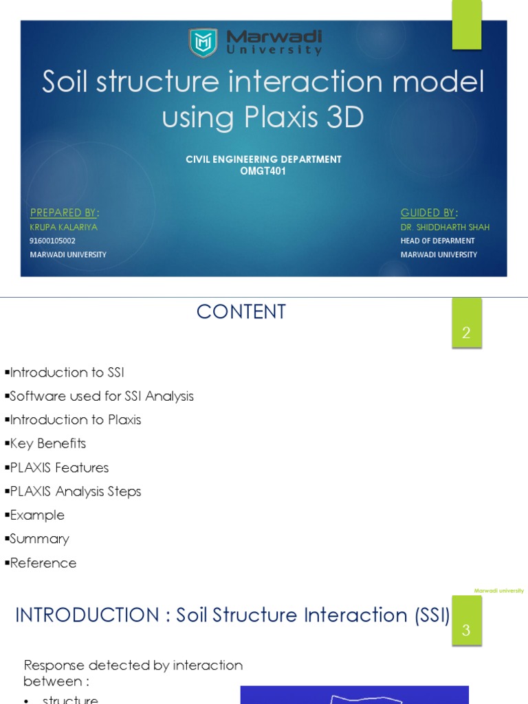 Soil Structure Interaction Model Using Plaxis 3D | PDF | Extrusion | Stress (Mechanics)