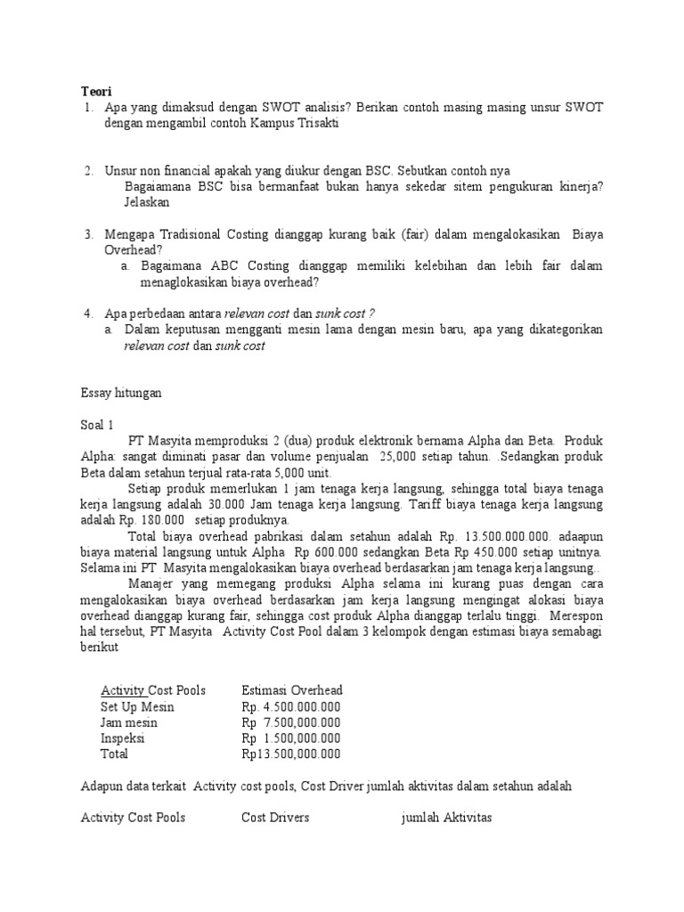 Kuis Kelas SPK | PDF