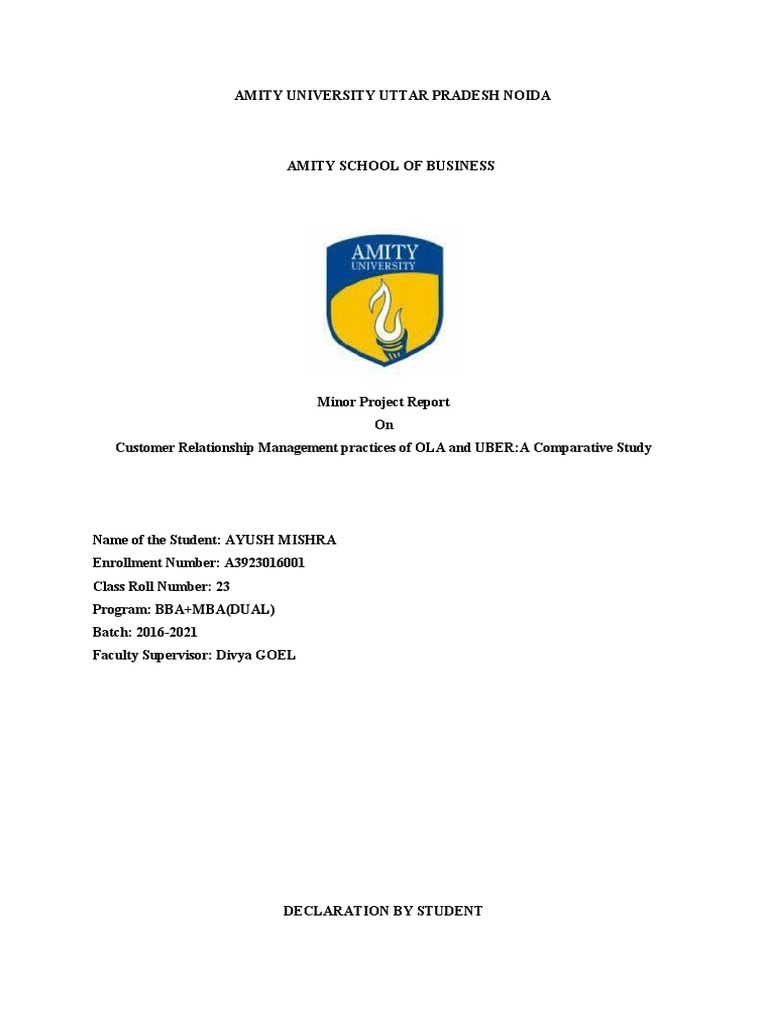 Amity University Uttar Pradesh Noida | PDF | Transport | Business