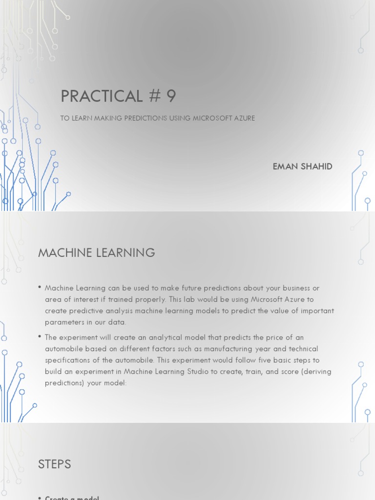Practical # 9 PDF | PDF | Machine Learning | Regression Analysis