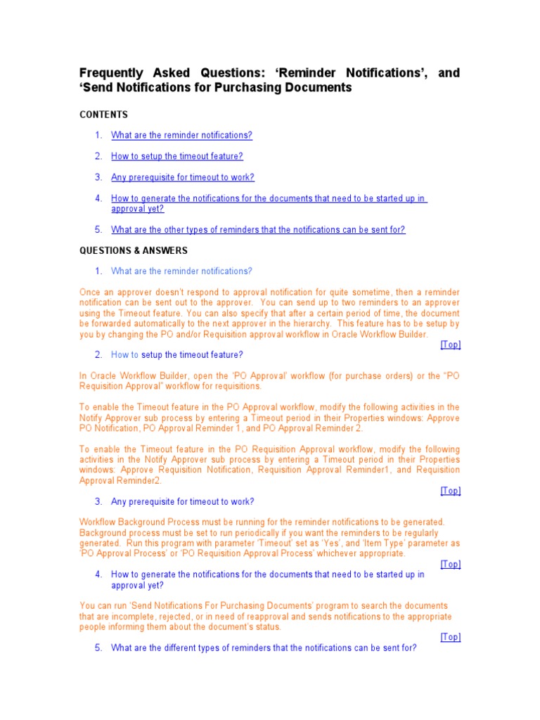 Frequently Asked Questions: Reminder Notifications', and Send ...
