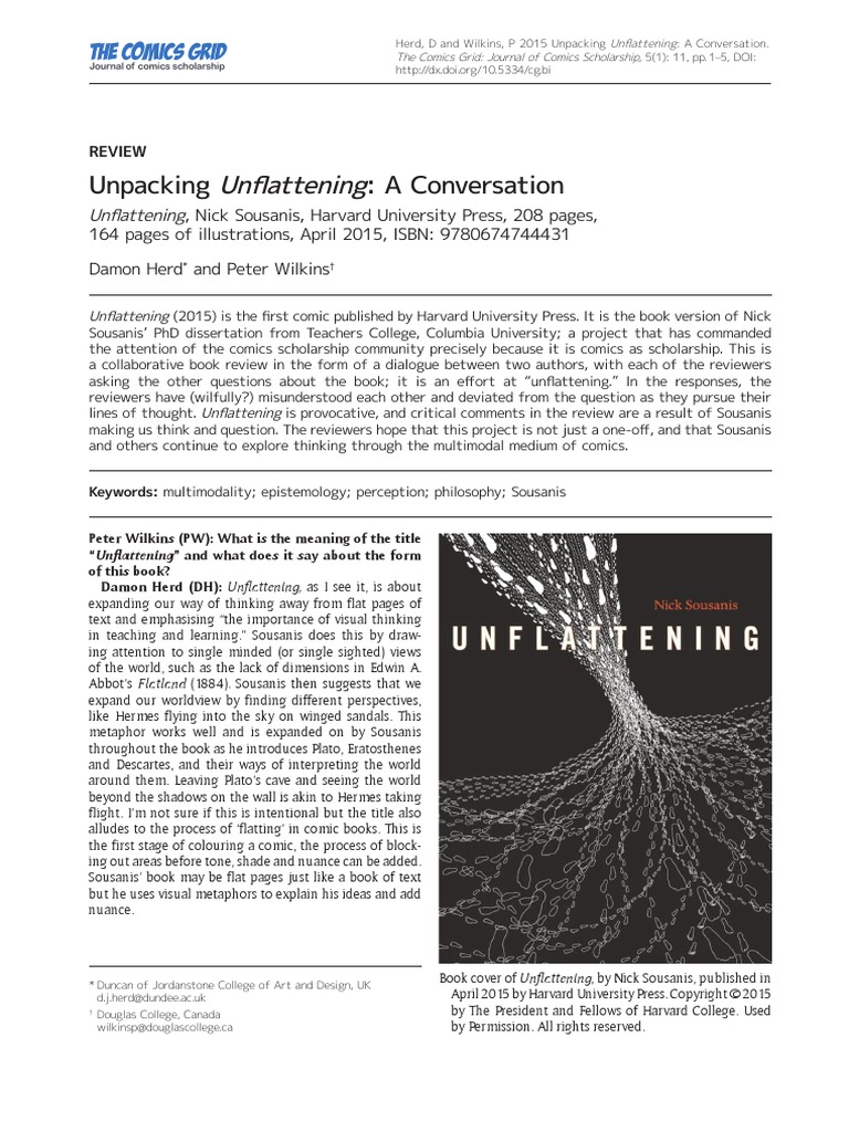 Unpacking Unflattening A Conversation PDF | PDF | Comics | Books