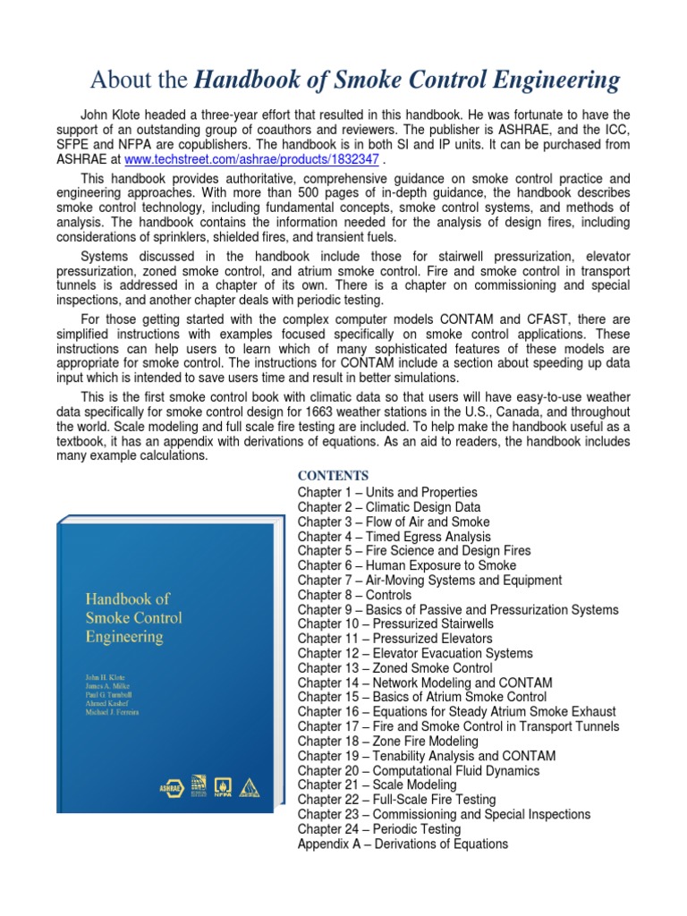 About The Handbook of Smoke Control Engineering | PDF | Fluid Dynamics ...