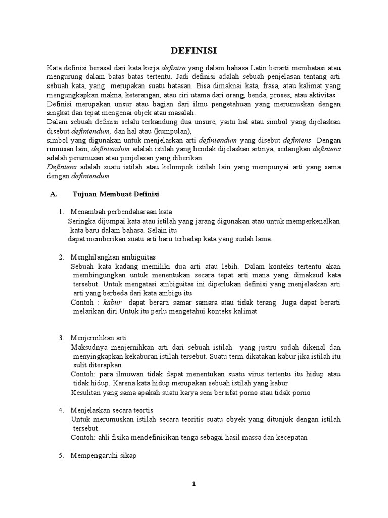DEFINISI | PDF
