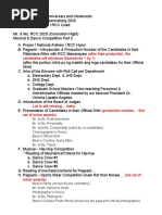 Pageant Program Flow | PDF | Fashion | Clothing