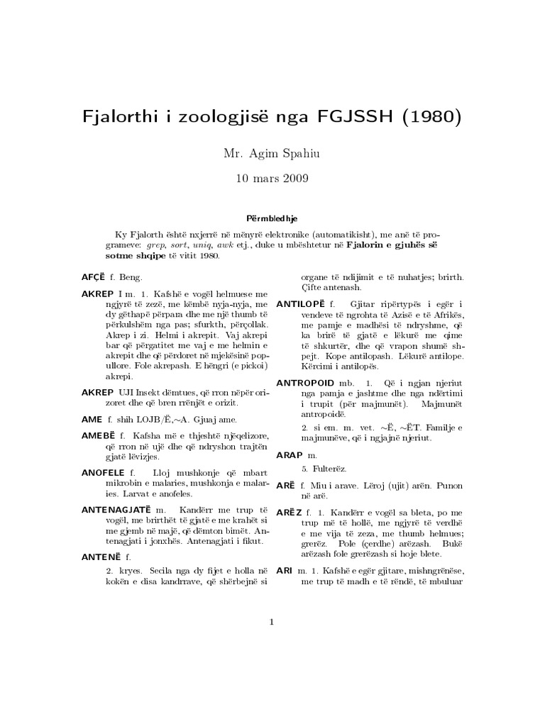 F I Zoologjise PDF | PDF