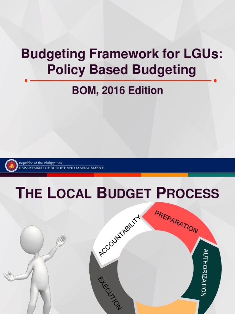 Budgeting Framework For Lgus: Policy Based Budgeting: Bom, 2016 Edition ...