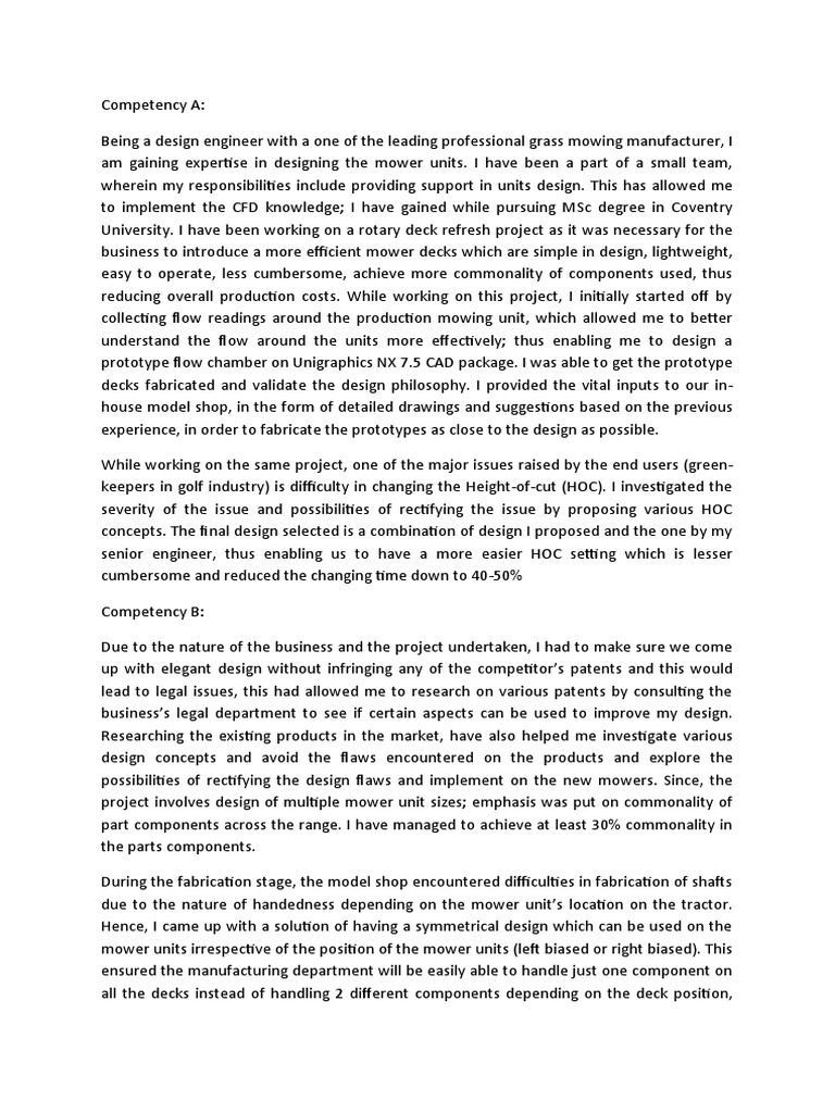 IMechE CEng Competency Report | PDF | Occupational Safety And Health ...