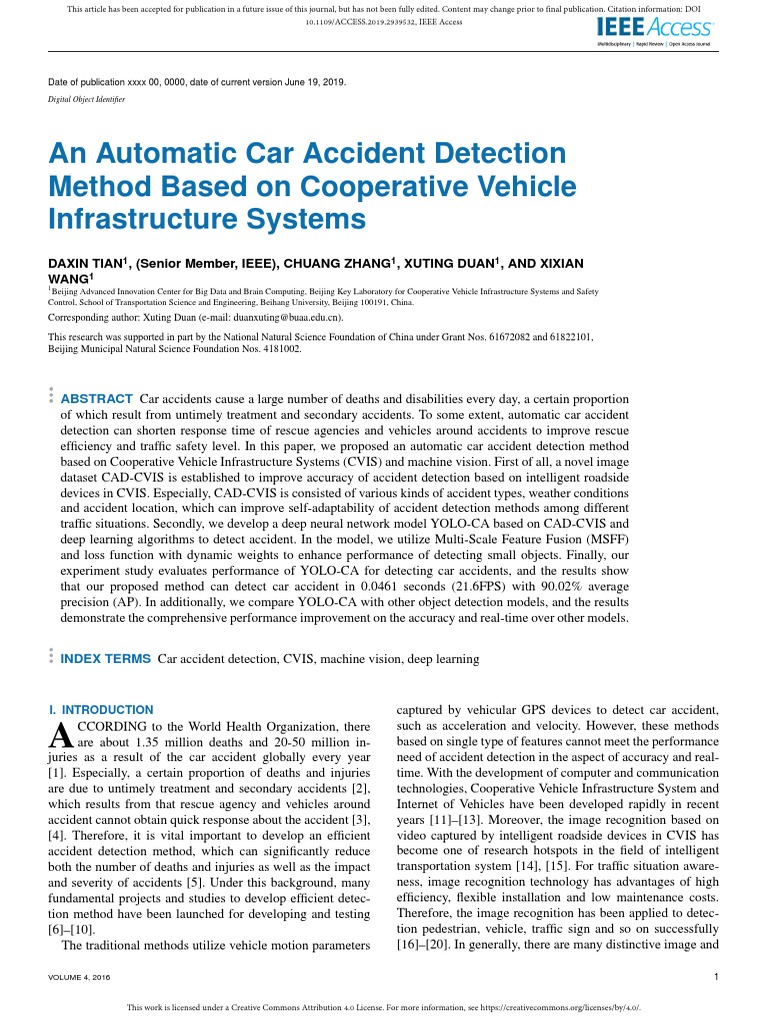 Accident Detection | PDF | Deep Learning | Computer Vision