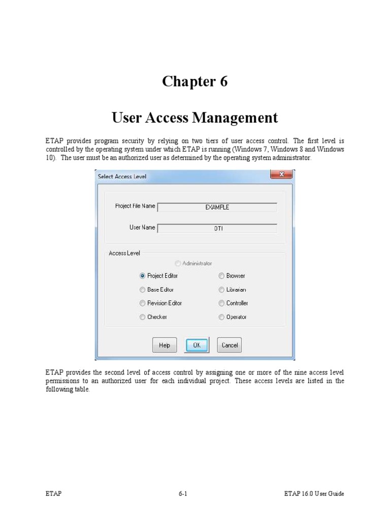ETAP-user Access Managment | PDF | Password | Login