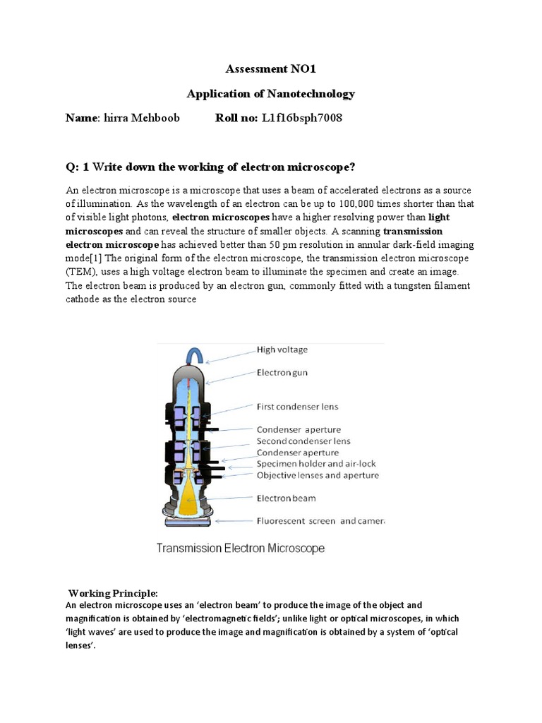 Assessment of Nanotechnology: Exploring the Working Principles and Resolution Limitations of ...